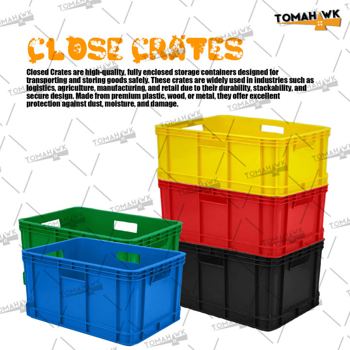TOMAHAWK High-Quality Plastic Storage Crates - Stackable, Dustproof ...
