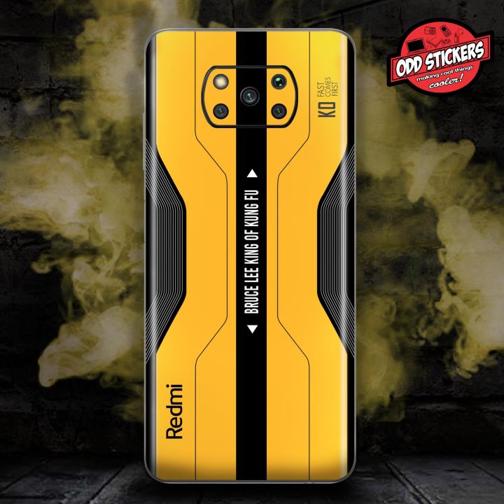 Premium Matte Vinyl Bruce Lee inspired Skins for Xiaomi Poco X3 by ...