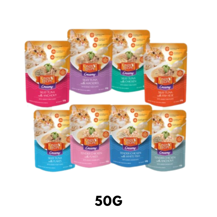 Cindy's Recipe Creamy Cat Wet Food 50G [Assorted Flavors] | Lazada