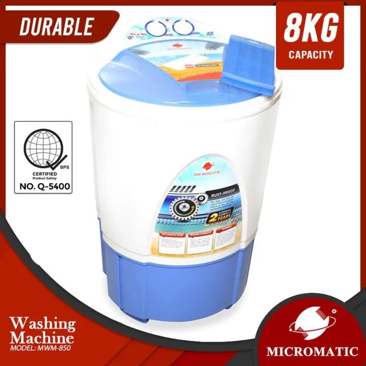 Micromatic Washing Machine MWM-850 | 8.0kg Washing Machine Single Tub ...