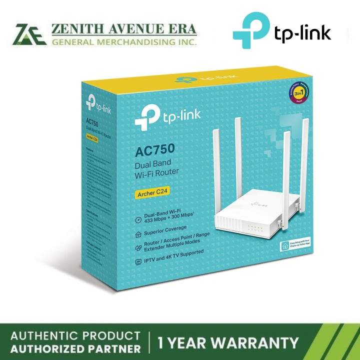 TP-LINK Archer C24 AC750 Dual Band Wi-Fi Router | Lazada PH