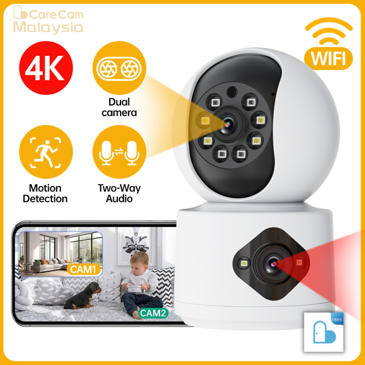 CARECAM CCTV Model Dual Lens Indoor 4MP Wifi Wireless Cloud IP Camera | Lazada
