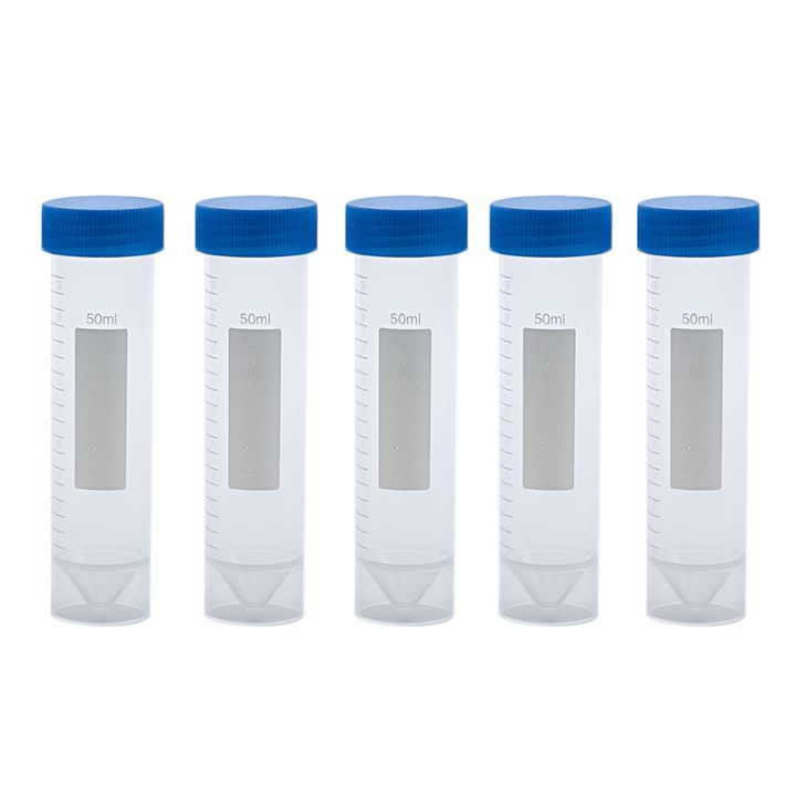 5 Pieces 50ml Plastic Transparent Centrifuge tube with scale Plastic ...