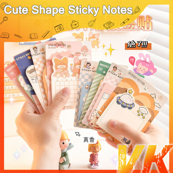 VK Cartoon Girl Happy Daily Notepad Memo Pad Cute Kawaii Small Note ...