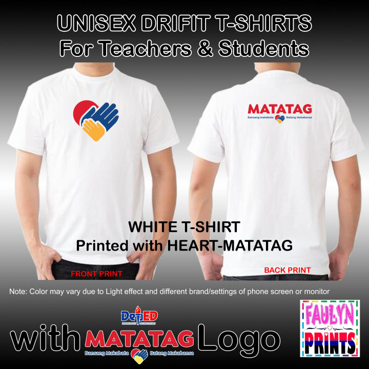 DepED MATATAG HEART LOGO PRINTED on PREMIUM Drifit T-Shirt | Lazada PH