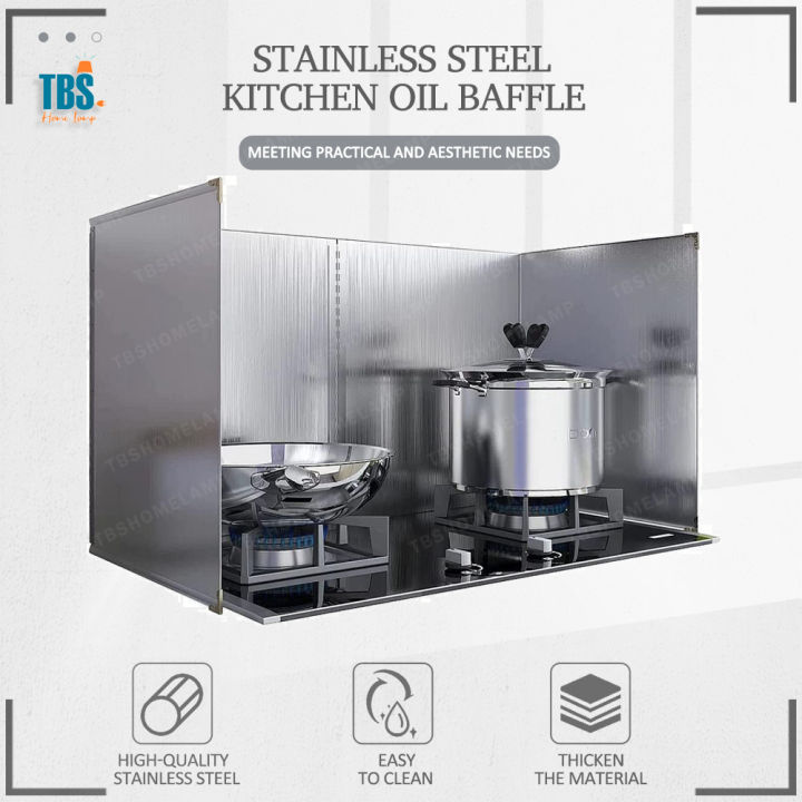 Stainless steel kitchen gas stove for cooking oil spill oil baffle ...