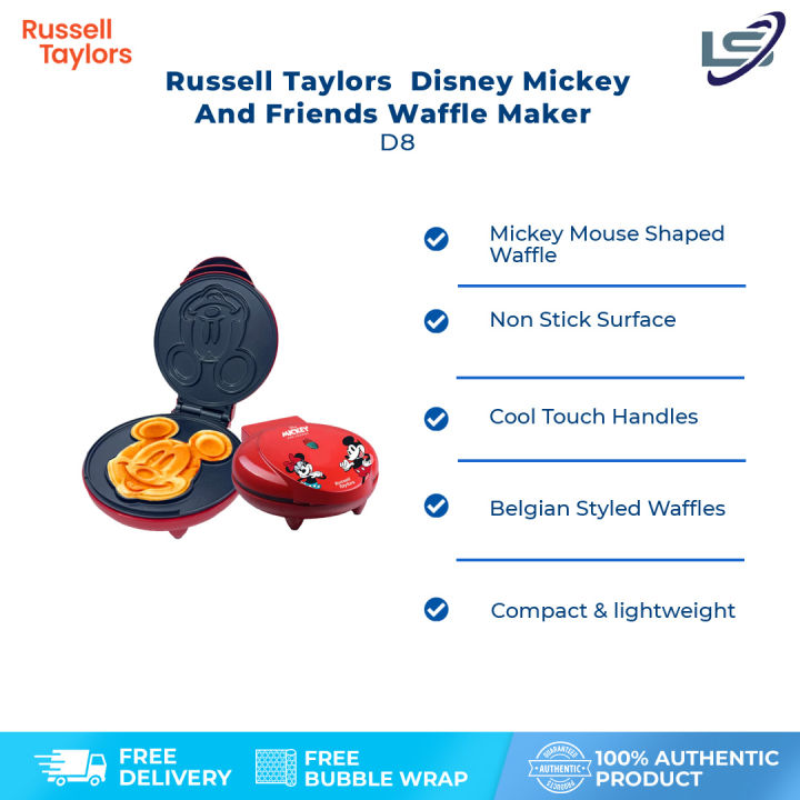 Russell Taylors Disney Mickey And Friends Waffle Maker D8 | 1200W Power ...