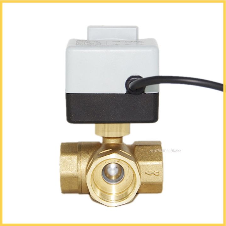 ss Motorized Ball Valve 3-Wire Two Control Electric Actuator AC220V 3 Ways 2 Way DN15 DN20 DN25 ...