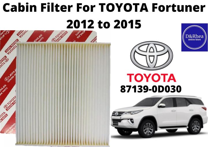 TOYOTA Cabin Filter for Toyota FORTUNER 2012 to 2015 Part Number (87139 ...