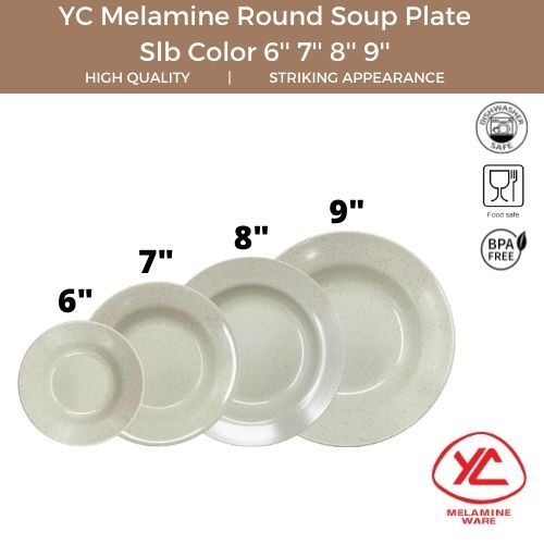 YC Melamine Round Soup Plate Slb Color 6" 7" 8" 9" | Lazada