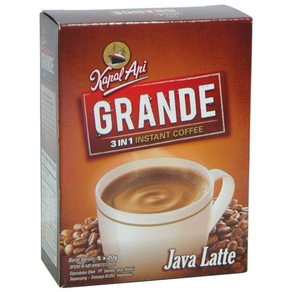 Minuman Kopi - Kapal Api Grande 3 in 1 Instant Coffee Java Latte 100gr ...
