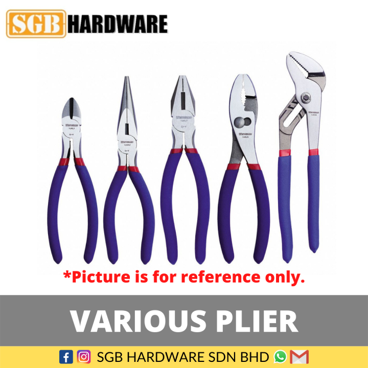 6''/7''/8'' Combination Plier / Diagonal Nippers / Flat Nose Plier ...