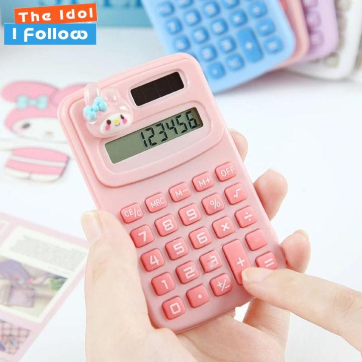 THE IDOL Kuromi Mymelody Mini Calculator Cinnamoroll Mymelody Portable ...