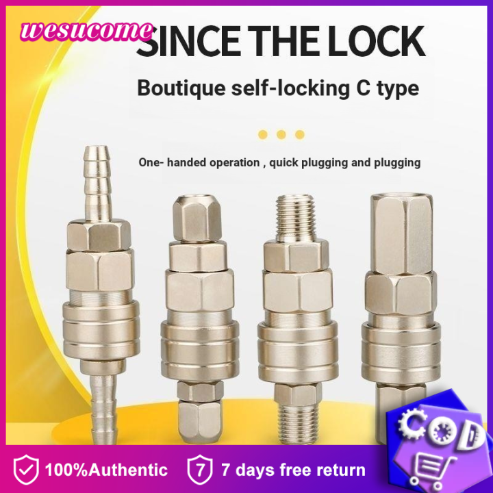 【wesusome】Quick Release Coupler Air Pneumatic Hose Coupling Connector ...