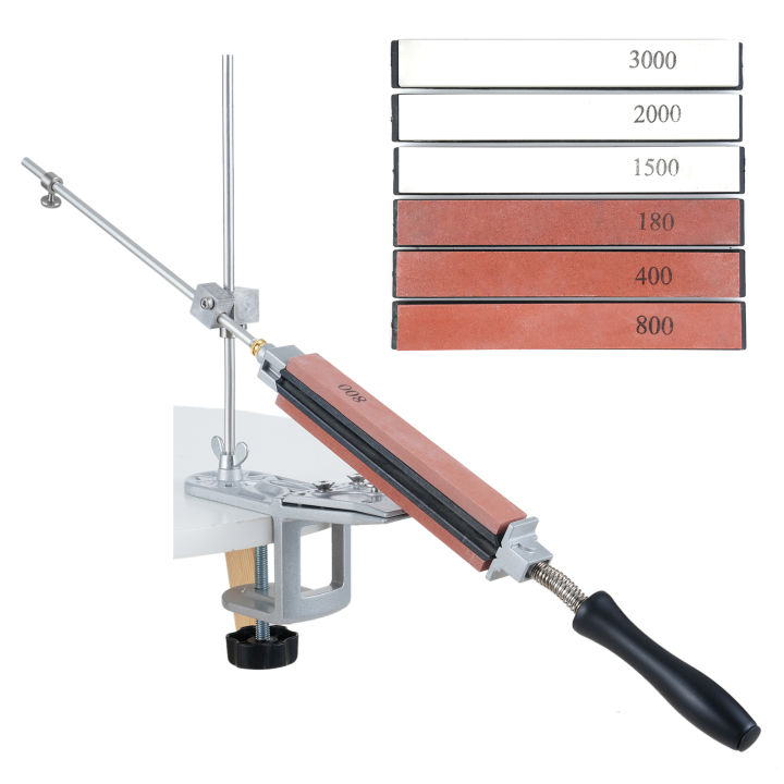 Professional Sharpener with 6 Whetstones 360° Rotation Flip Design ...