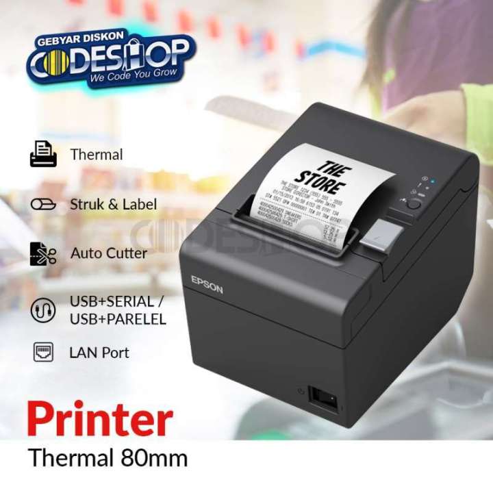 Epson TM-T82III Printer Kasir Cetak Struk 80mm Auto Cutter | Lazada ...