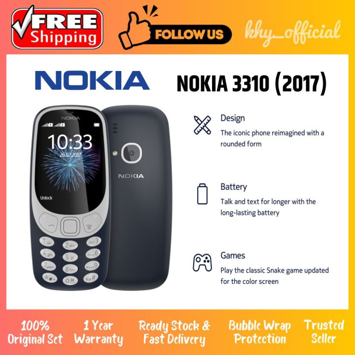 New Nokia 3310c Keypad Features Phone [ 2.4" inches Display ] | Lazada
