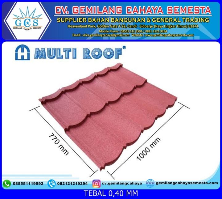 Genteng Metal Multiroof - Stone (Berpasir) | Lazada Indonesia
