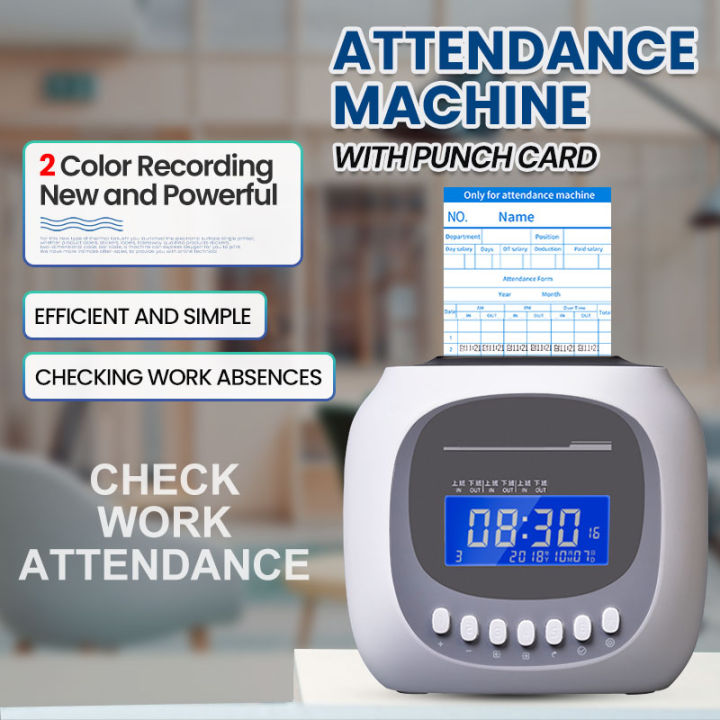 Punch Card Machine Attendance Machine Time Recorder Local Warranty ...