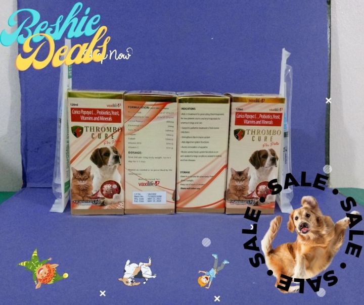 Thrombo Cure for Dogs and Cats 120ml with FREE Syringe | Lazada PH