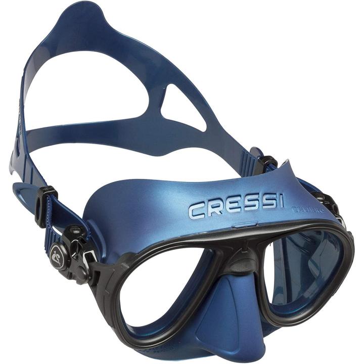 Cressi CALIBRO Ultra Low Volume Freediving Mask Tempered Glass 2 Window ...