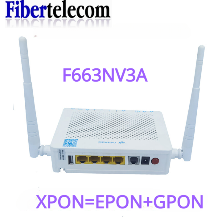Used Original GPON EPON ONU F663NV3A 1GE+3FE+1TEL+1USB+WiFi English version router XPON | Lazada PH