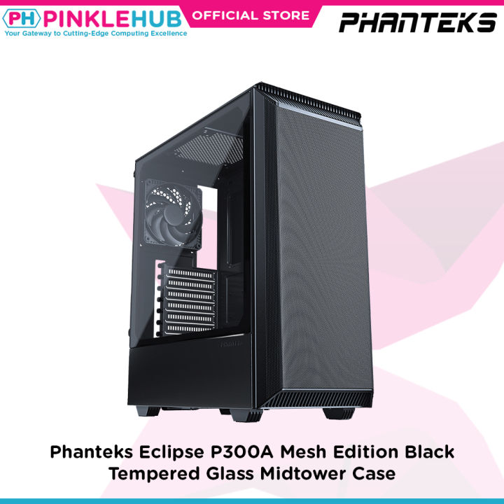 PinkleHub | Phanteks Eclipse P300A Mesh Edition Black Tempered Glass ...