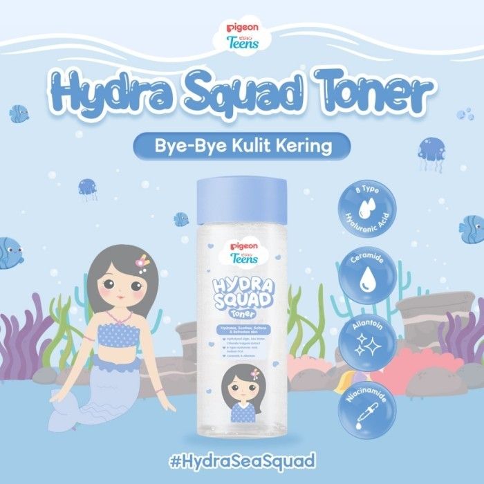 Pigeon Teens Hydra Squad Toner 100 ml Hyaluronic Acid & Witch Hazel ...