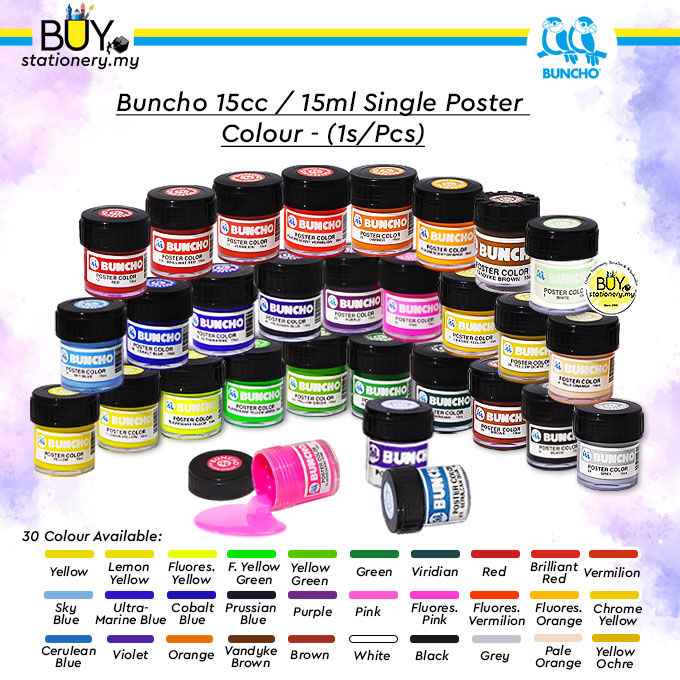 Buncho 15cc 15ml Poster Colour Single - (1s/Pcs)[Spend RM70 for Free ...