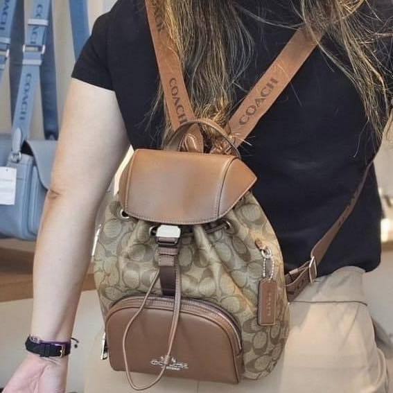 Coach Pace Backpack In Signature Canvas CR100 - Khaki | Lazada PH