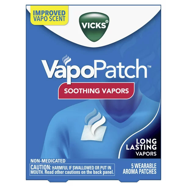 Vicks Vapopatch with Long Lasting Soothing Vicks Vapors, 5 Pack ...