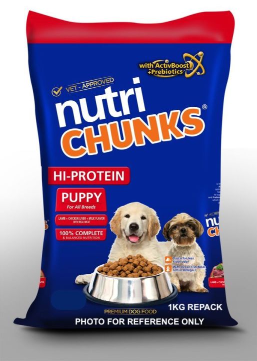 Nutri Chunks Hi-Protein Puppy Lamb Dog Food 1kg Repack | Lazada PH