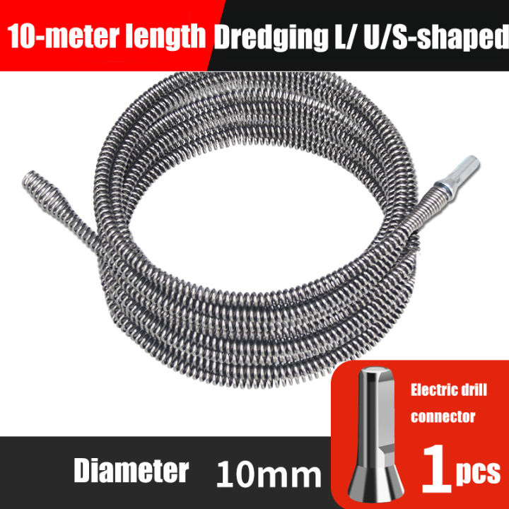 [Free shipping] Sewer Dredging Spring 5M/10M/20M Steel Plumbing Clog ...