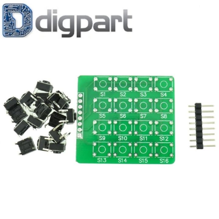 Keypad Matrix 4x4 Keyboard Module 16 Botton Mcu For Arduino Diy Kit ...