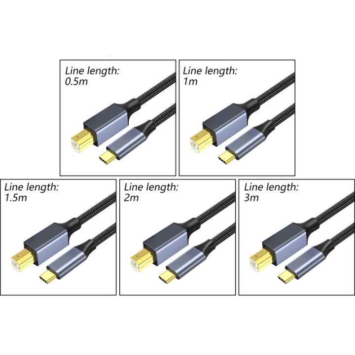 USB C Printer Cable Type C Male to USB B TYPE B Scanner Cable Printer ...
