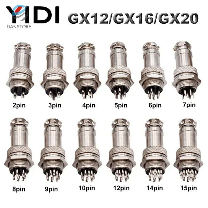 Aviation Connector Plug CB GX12 GX16 12 Mili 16Mili Set Male Female ...