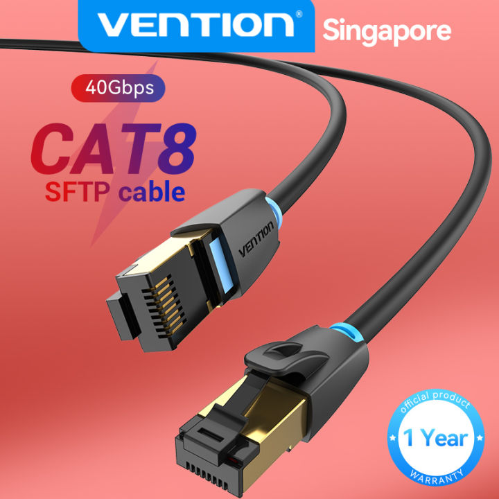 Vention Cat 8 Ethernet Cable SFTP 40Gbps Super Speed RJ45 Cat 8 Network Cable Gold Plated ...
