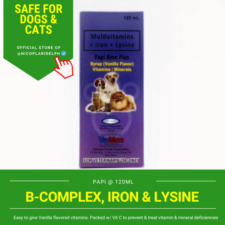 Papi Bion Vanilla Flavored B-Complex Vitamin and Minerals for Dogs and ...