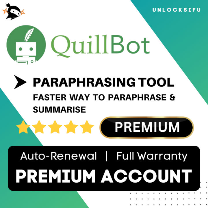 Quillbot Premium Account Instant Delivery Lifetime Account Auto-Renewal ...