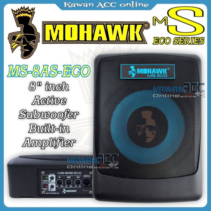 MOHAWK 8" Active Subwoofer Built-in Amplifier - 100% Original - MS-8AS ...