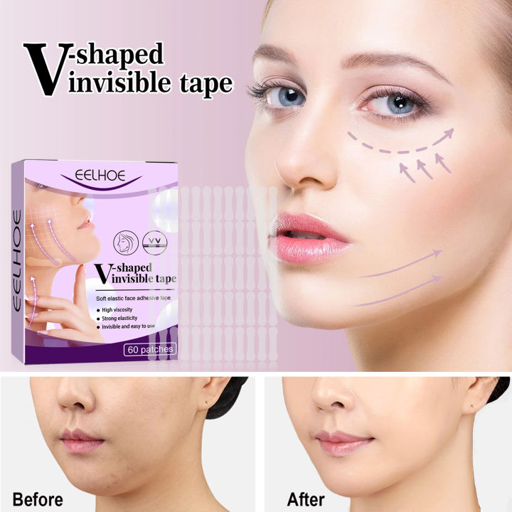 Eelhoe Face Lift Patch V-Shaped Face Breathable Invisible Tape Tightens ...