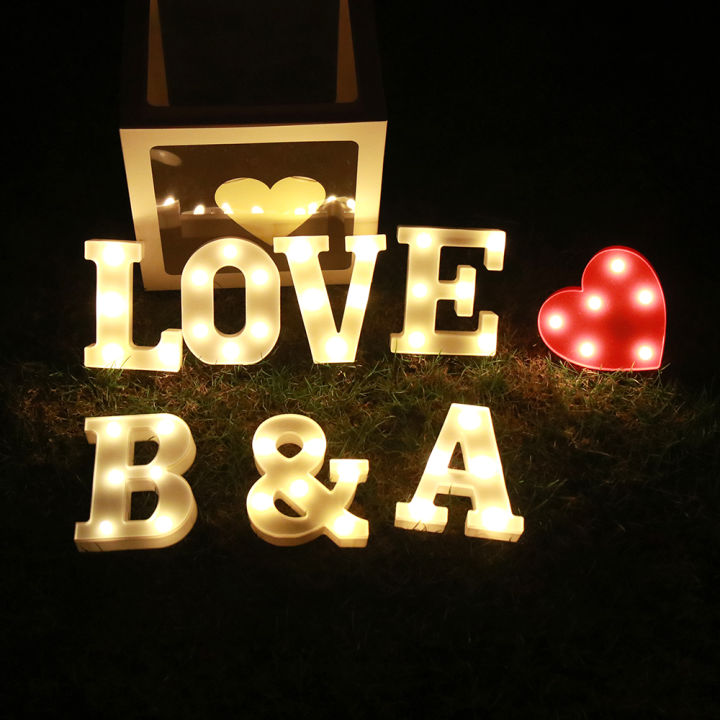 Letters With Lights Birthday Name DIY Creative Battery Operated LED ...