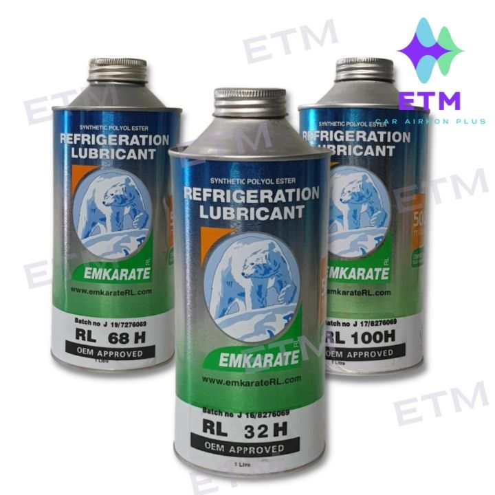 Emkarate 1L Refrigeration Lubricant (RL32H RL68H RL100H) Compressor Oil ...