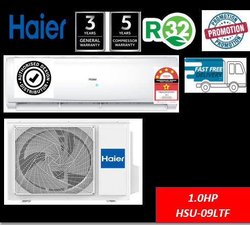 HAIER 1HP R32 NON-INVERTER HSU-10LPA21 AIR-CONDITIONER | Lazada