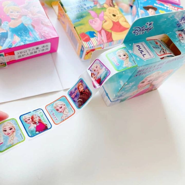 200pcs Children Roll Stickers Sticker Roll Frozen Kids Cartoon Sticker ...