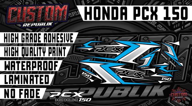 Honda PCX 150 Stylized Strip Decals Set P1 | Lazada PH