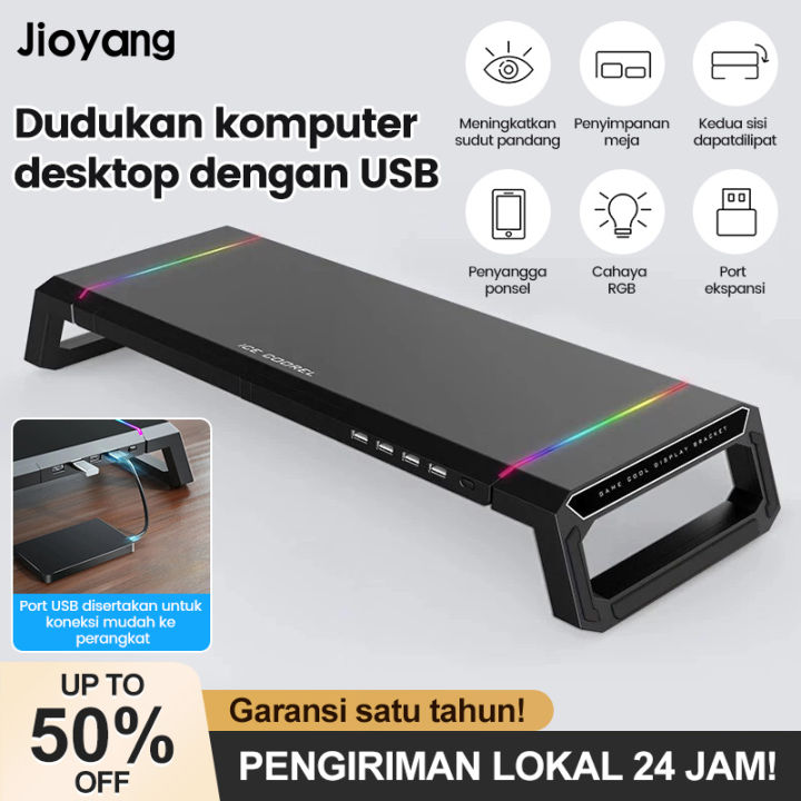 Dudukan komputer desktop dengan USB/penyangga layar komputer desktop ...