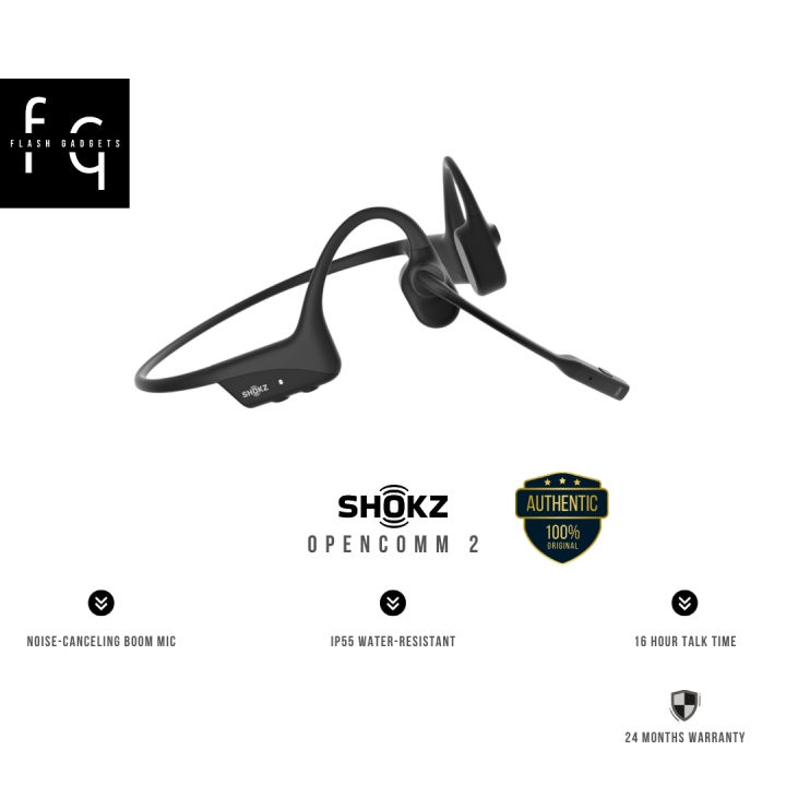 Shokz OpenComm 2 Bone Conduction Stereo Bluetooth Headset | 2 Years ...
