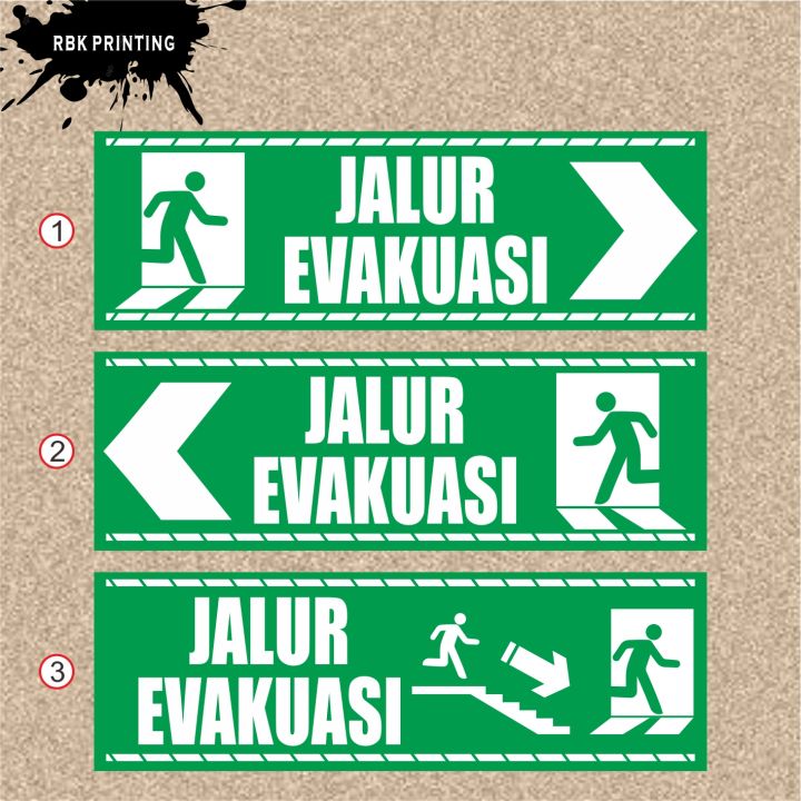 Sticker Waterproof Jalur Evakuasi | Lazada Indonesia