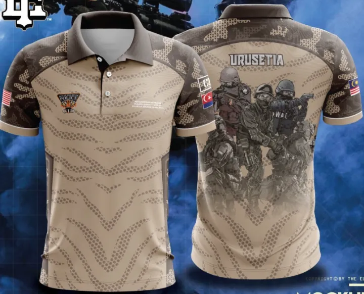 560bb high-quality unisex camouflage polo shirt jersery malaysia POLICE ...